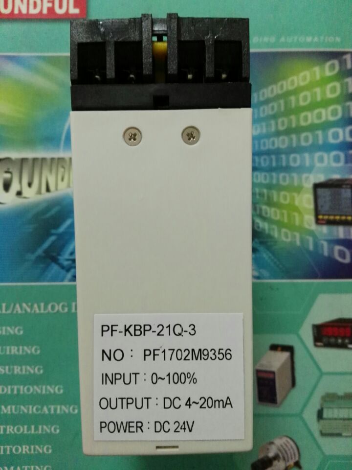 POUNDFUL POTENTIOMETER TRANSMITTER PF-KBP-21Q-3 INPUT:0-100% OUTPUT:DC4 ...