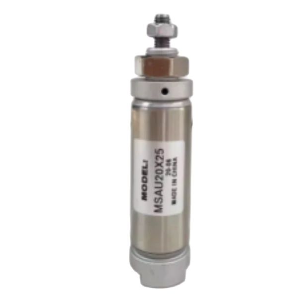 Front spring stainless steel single acting cylinder MODEL; MSAU20X25 ...