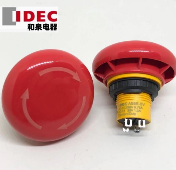 IDEC emergency stop switch, emergency stop button AB6E-4BV02PRM ...