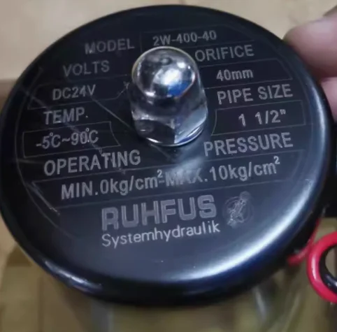 RUHFUS Normally closed electromagnetic water valve MODEL; 2W-200-20 ...