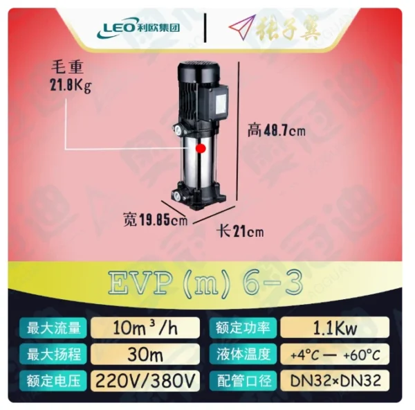 LEO EVP water treatment dedicated pump RO reverse osmosis three-phase ...