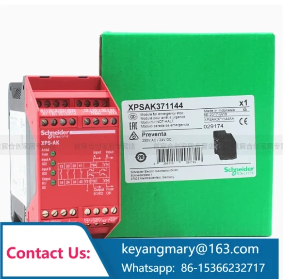 SCHNEIDER safety module XPS-AK emergency stop XPSAK371144 AC 230V ...
